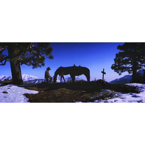 Loon Peak® Say Goodnight - Cowboy On Canvas by Don Schimmel Photograph ...