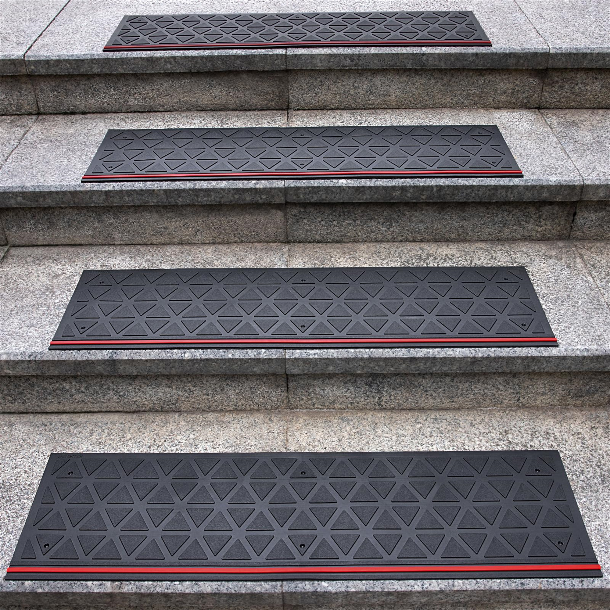 George Oliver 5 Pieces Outdoor Stair Treads Non-Slip, Heavy Duty Step ...