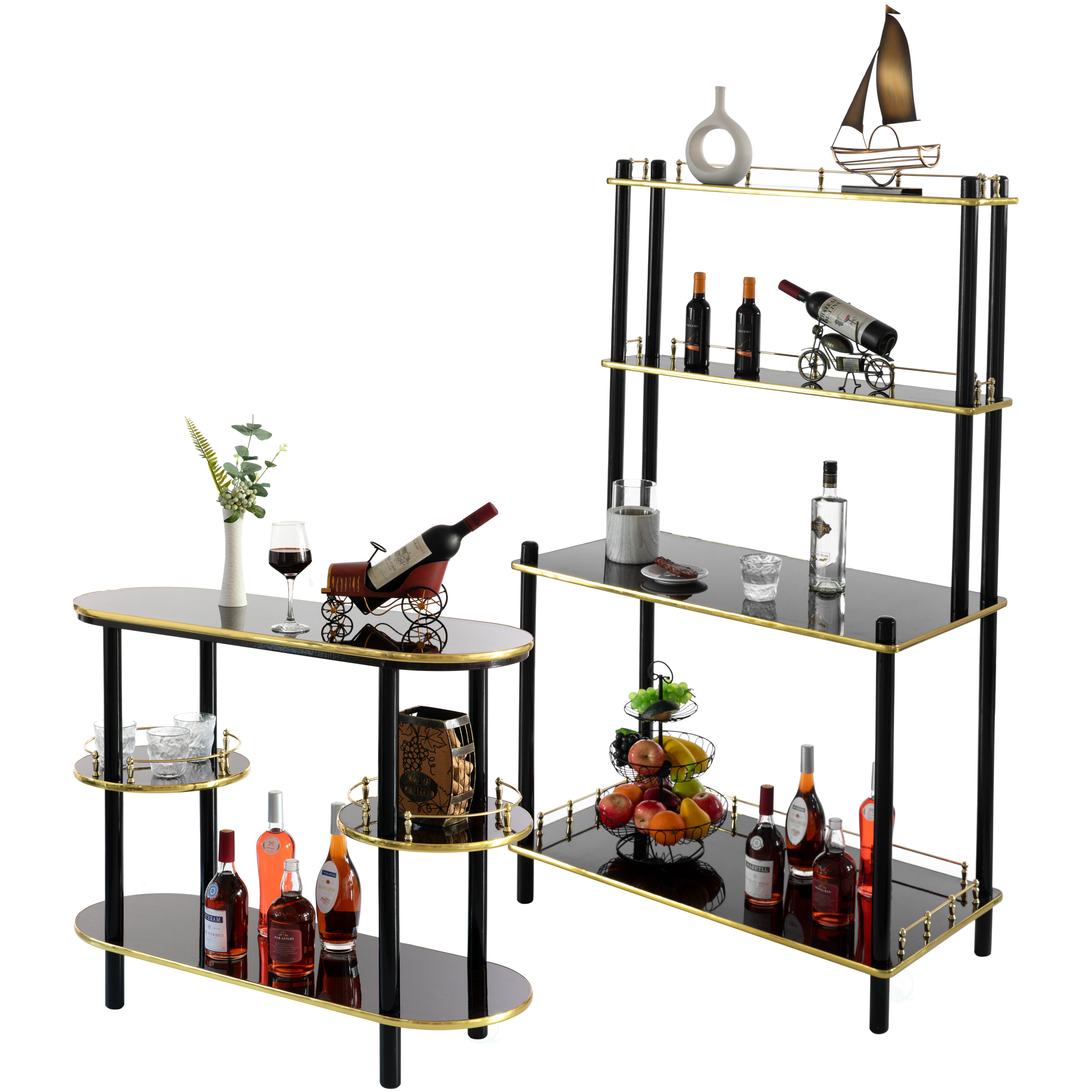 Everly Quinn Principato 2 Piece Bar with Wine Storage Set - Wayfair Canada