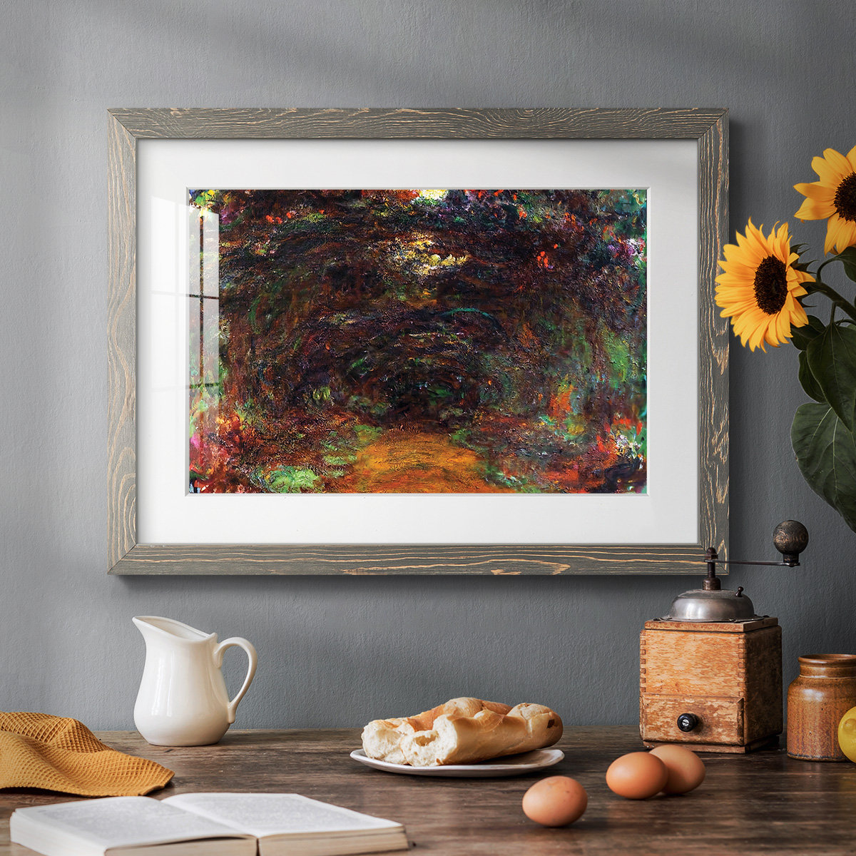 Red Barrel Studio® Path Under The Rose Trellises, Giverny, 1920 Framed ...