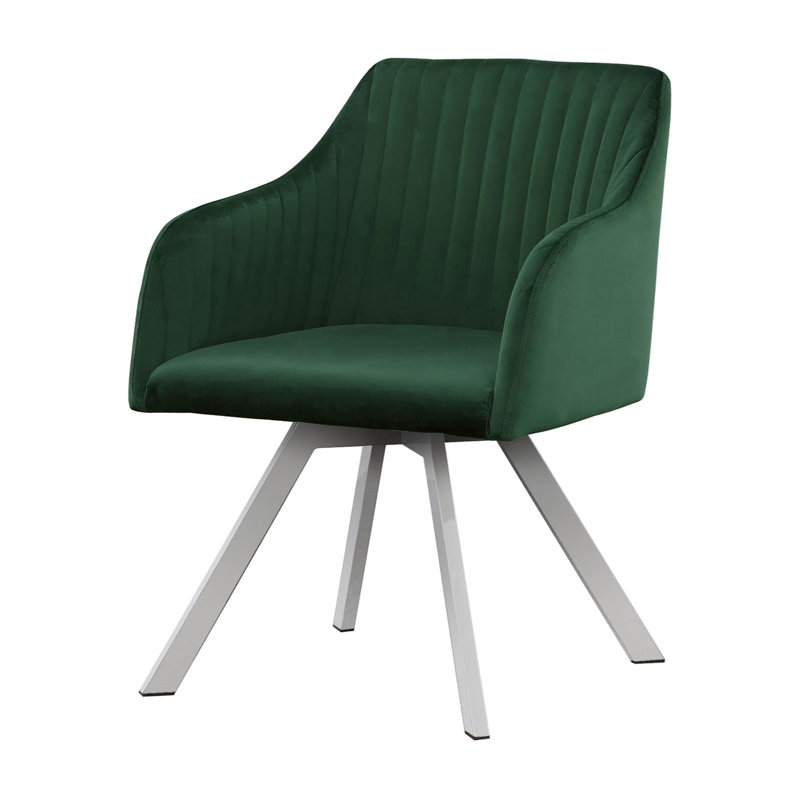 Mercer41 Simka Tufted Velvet Arm Chair in Green | Wayfair