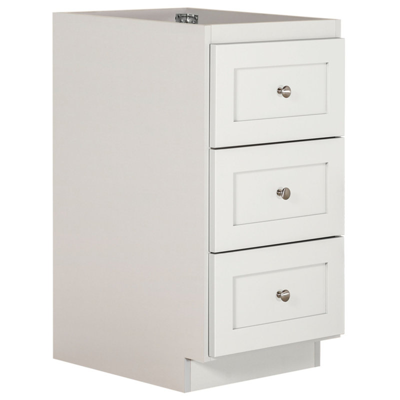 Highland Dunes Cheever Drawer Bank Shaker 18" Single Bathroom Vanity ...