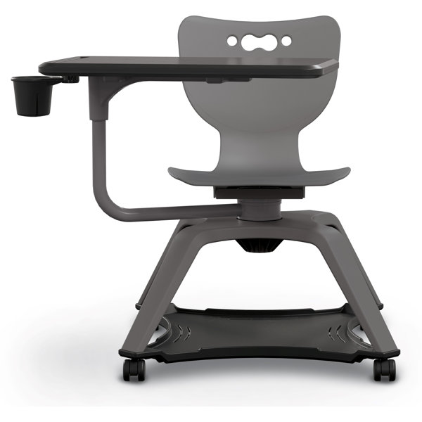 MooreCo Hierarchy Enroll Tablet Arm Desk Chair with Cup Holder and Soft ...