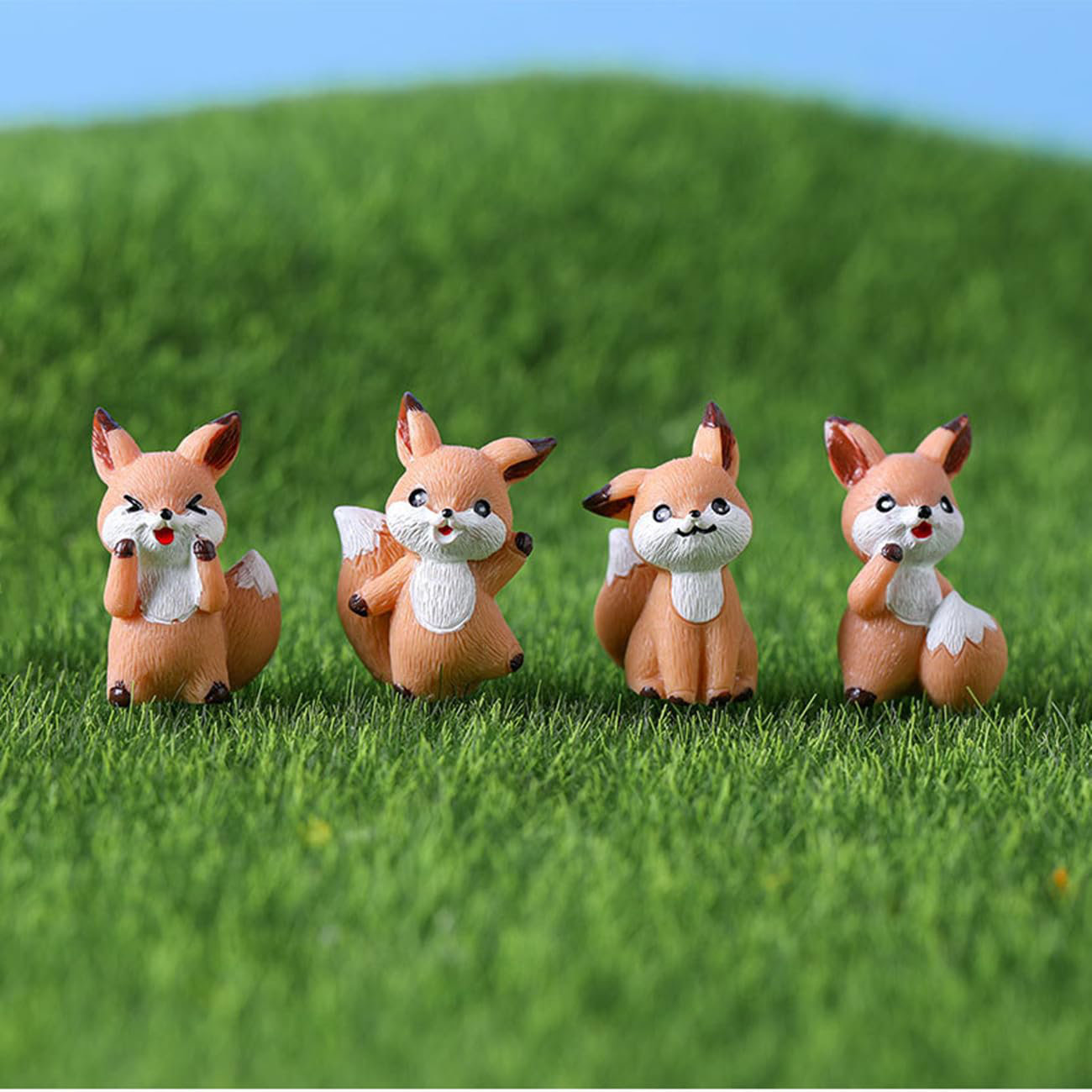 Lark Manor Mini Fox Animal Statue, Moss Landscape DIY, Aquarium Craft ...