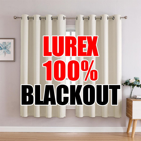 Ebern Designs Orantes Solid Polyester 100% Blackout Curtains & Drapes ...