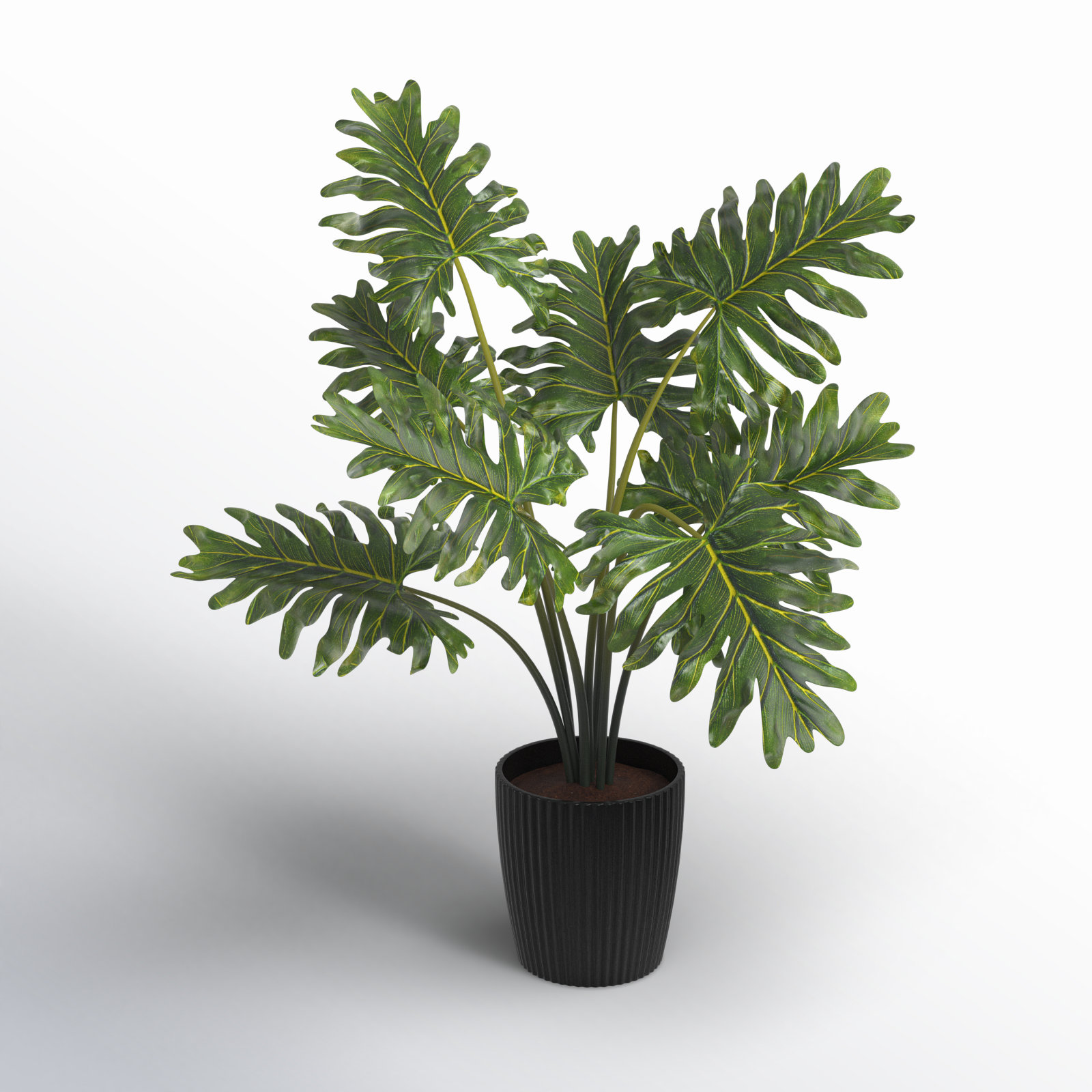 Bay Isle Home™ Artificial Potted Grand Philodendron Bush & Reviews ...