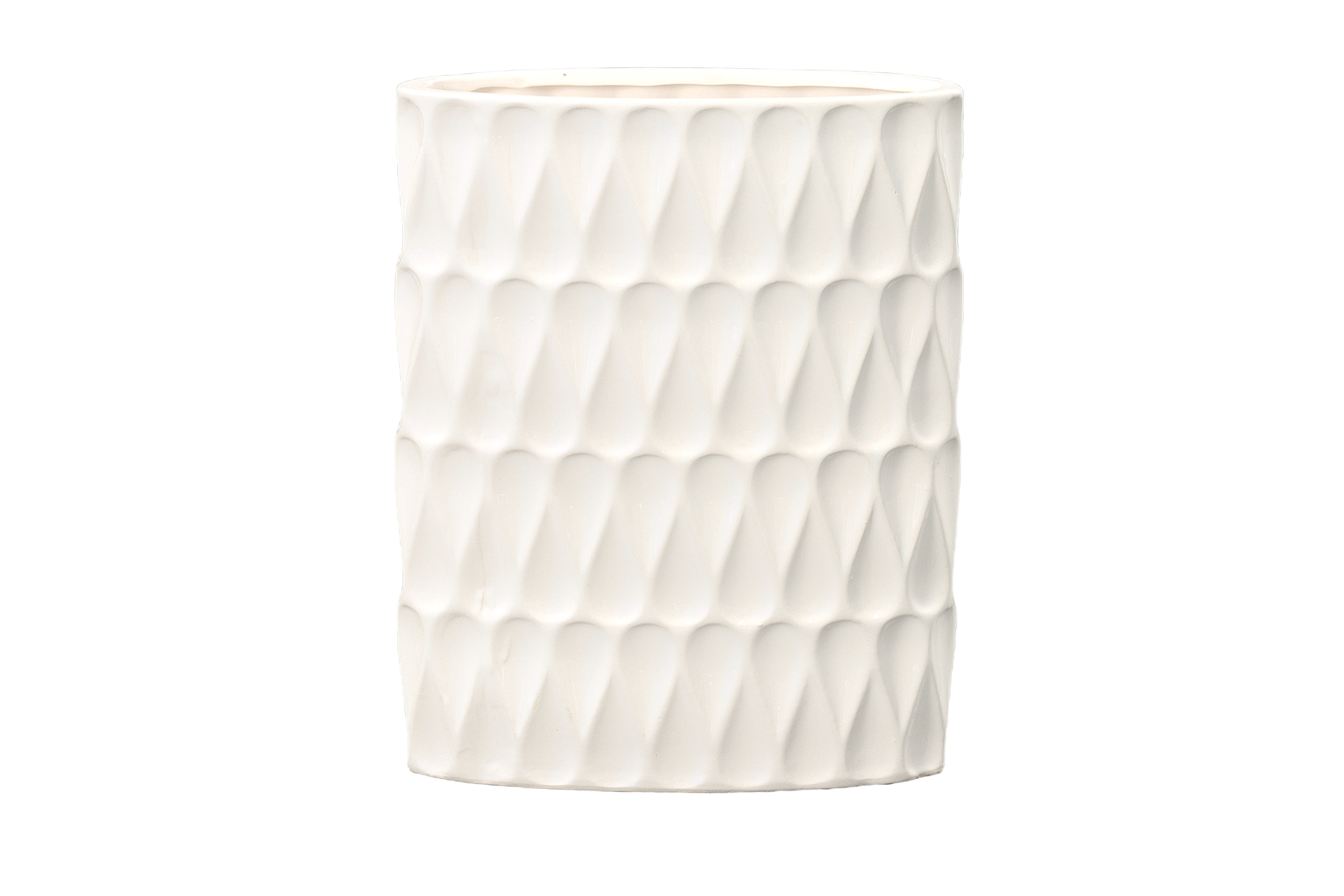 Latitude Run® Ceramic Oval Vase Gloss Finish White | Wayfair
