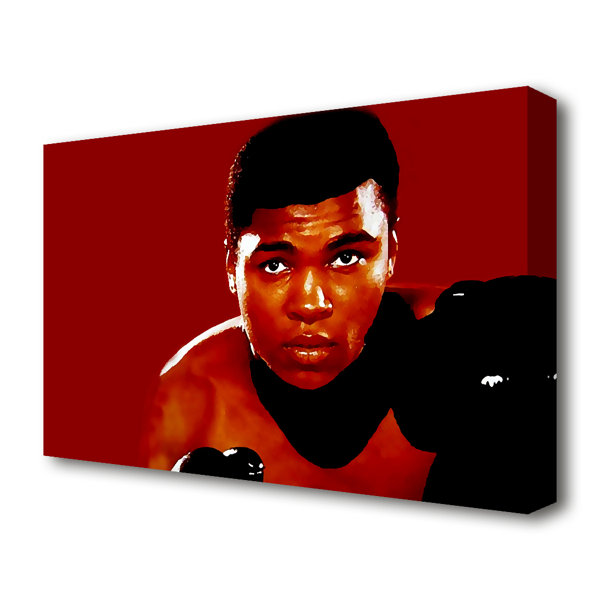 East Urban Home Muhammad Ali Red - Wrapped Canvas Graphic Art | Wayfair ...