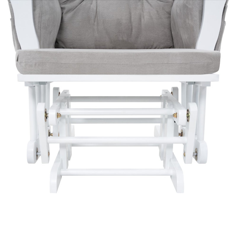 Winston Porter Parkhur Rocking Chair Nursery Glider with Ottoman ...