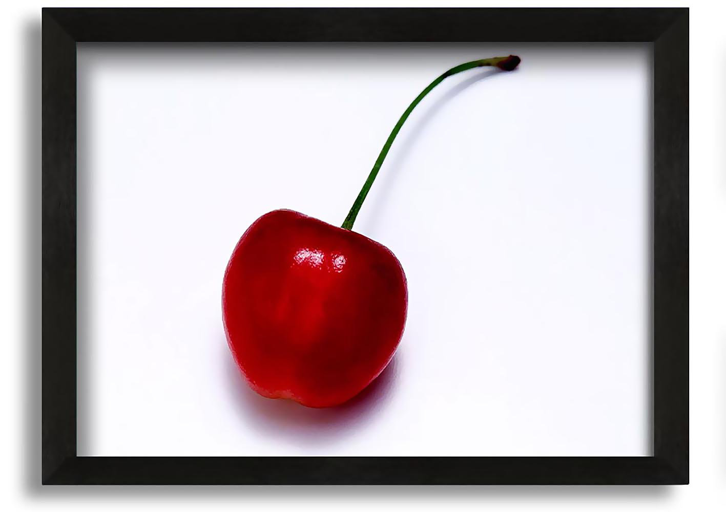 Ebern Designs Single Cherry - Picture Frame Graphic Art on Canvas ...