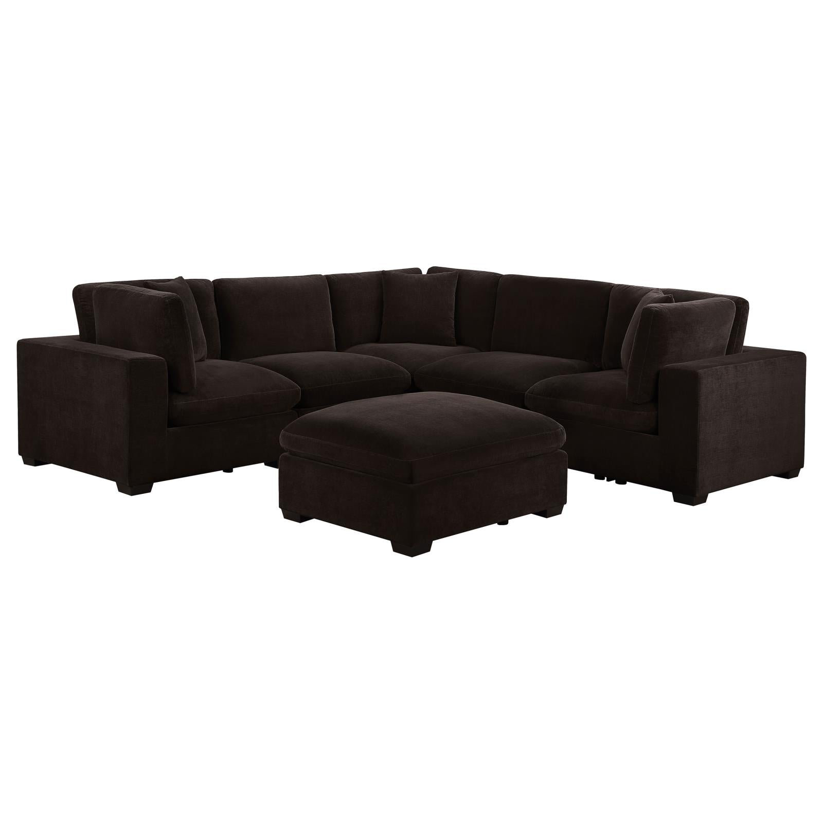 Hokku Designs Lakeview 5-piece Upholstered Modular Sectional Sofa Ivory ...