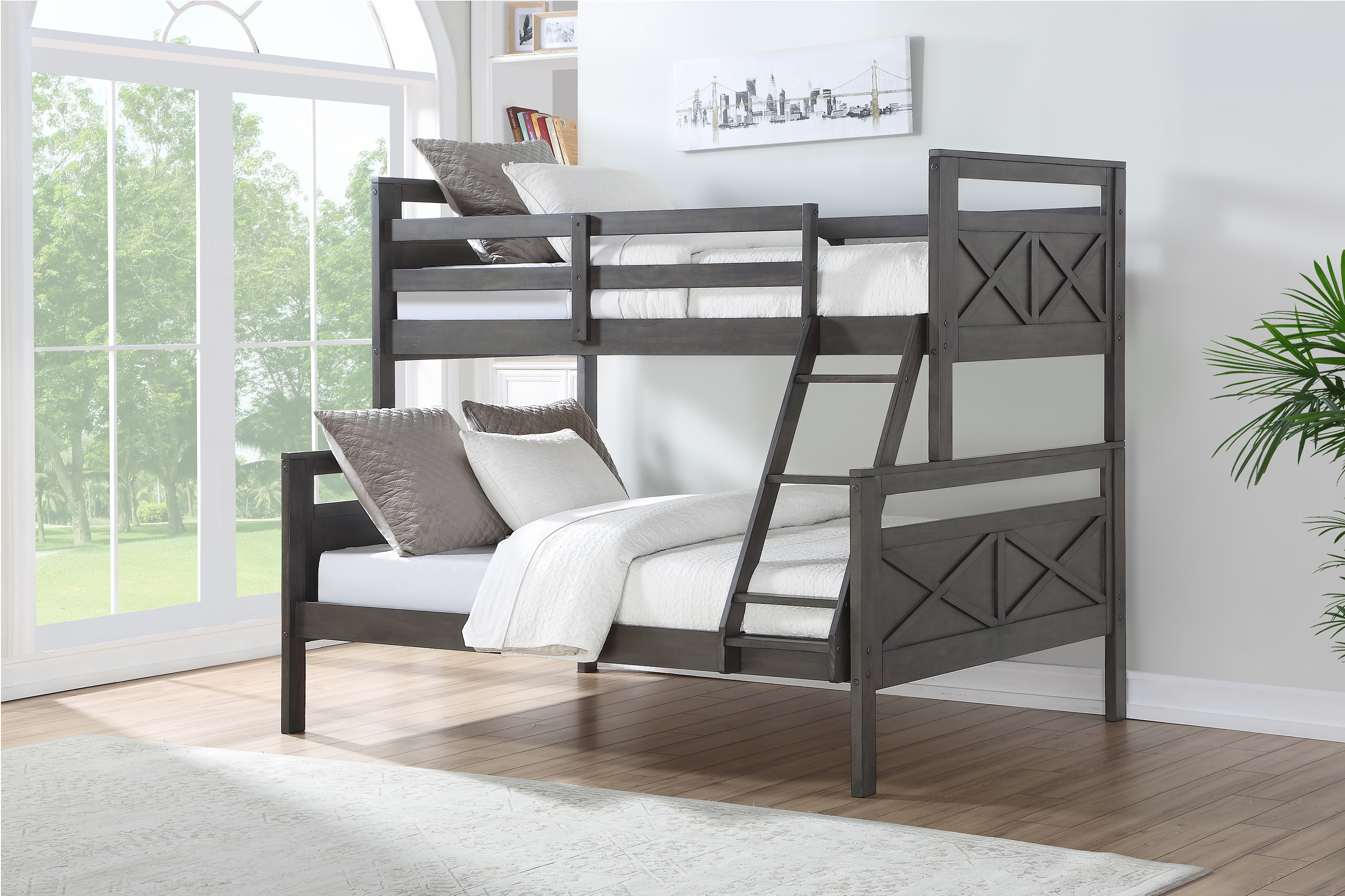 Harriet Bee Collado Barn Twin Over Full Bunk Bed | Wayfair
