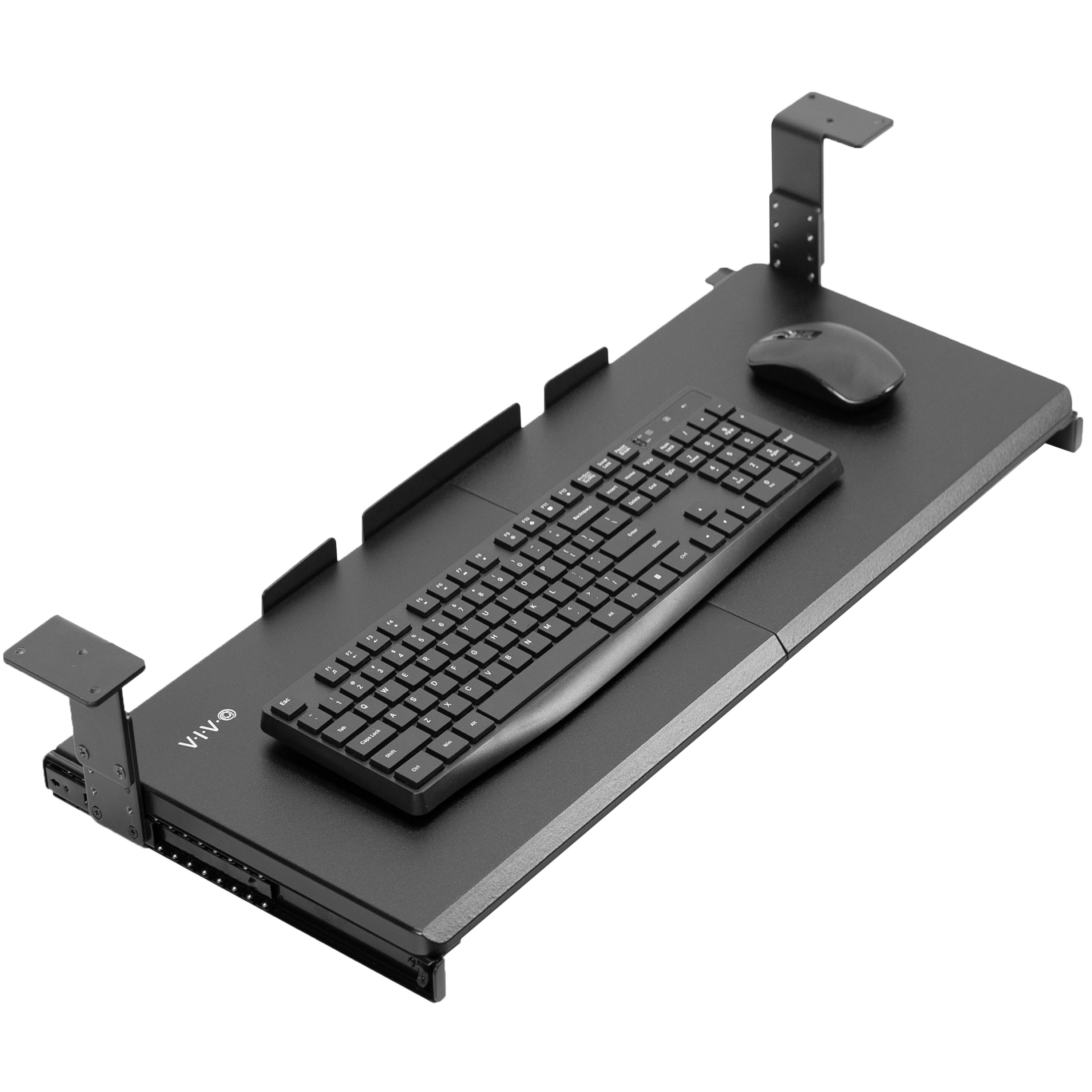 Vivo Height Adjustable Under Desk Keyboard and Mouse Slide-Out Drawer ...