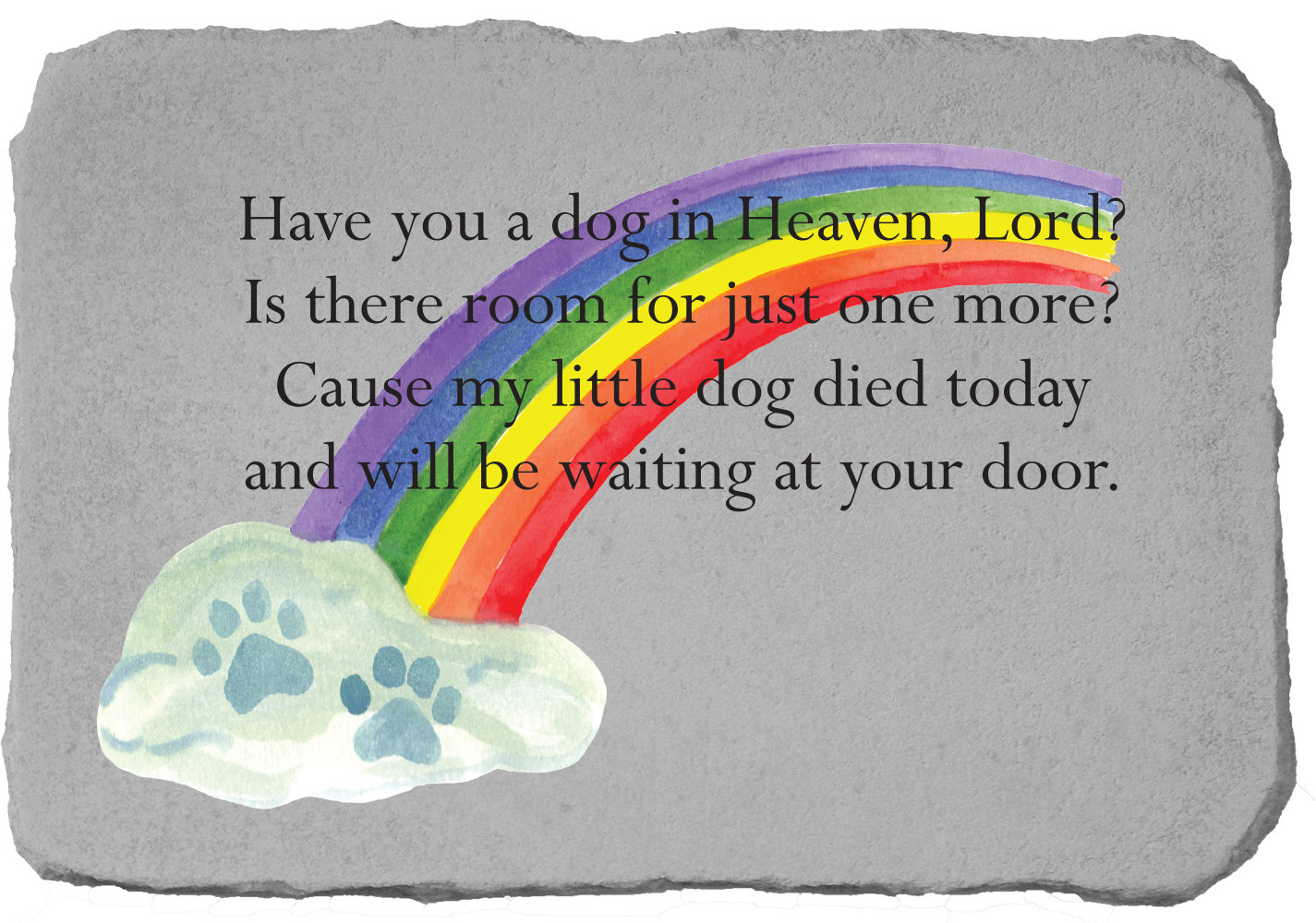 Trinx Kay Berry Have You A Dog Garden Stone (Colored Rainbow) | Wayfair