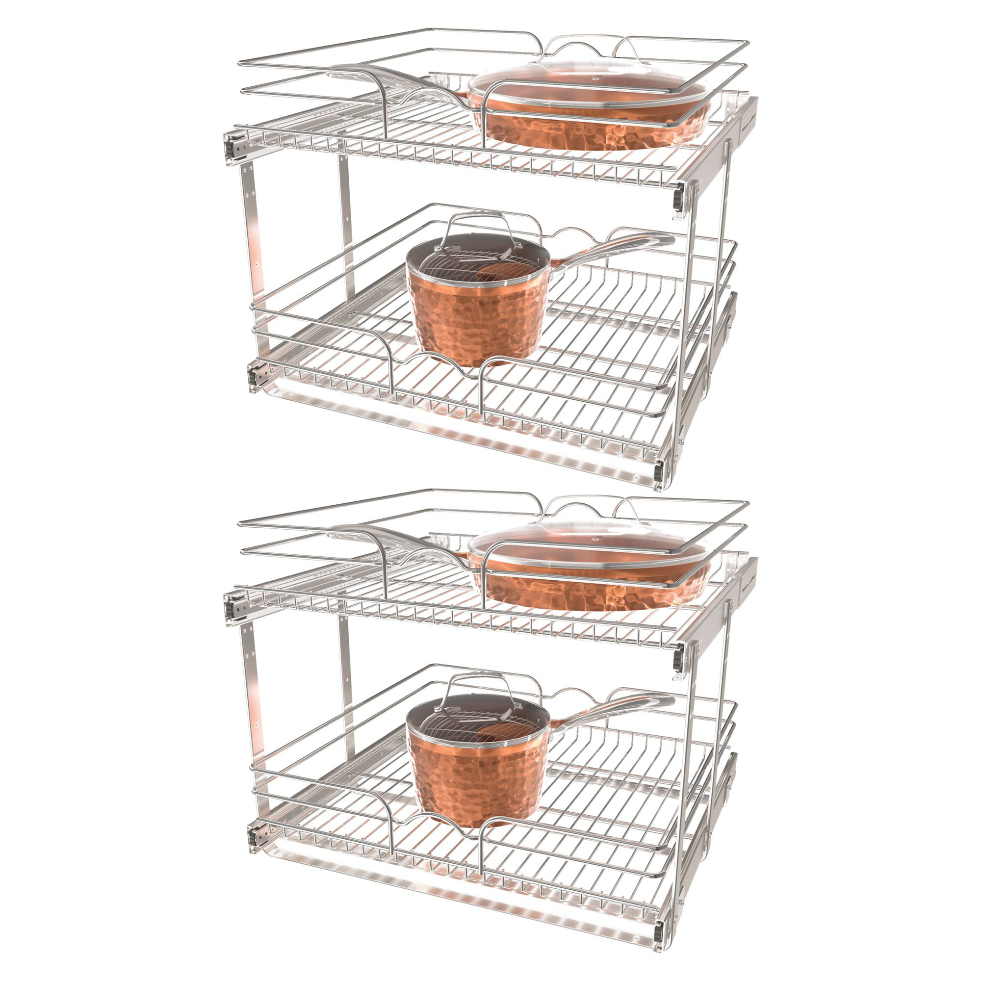 Rev-A-Shelf Cabinet Pull Out Shelf Organizer (2 Pack) | Wayfair