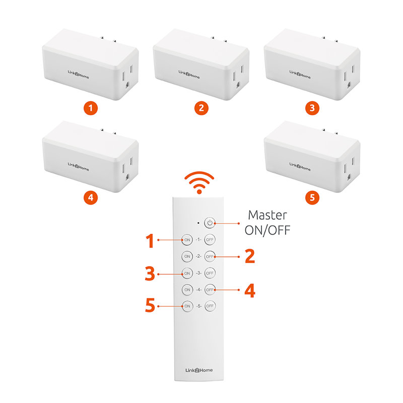 Link2Home Remote Control 15-Amp Button Light Switch & Reviews | Wayfair