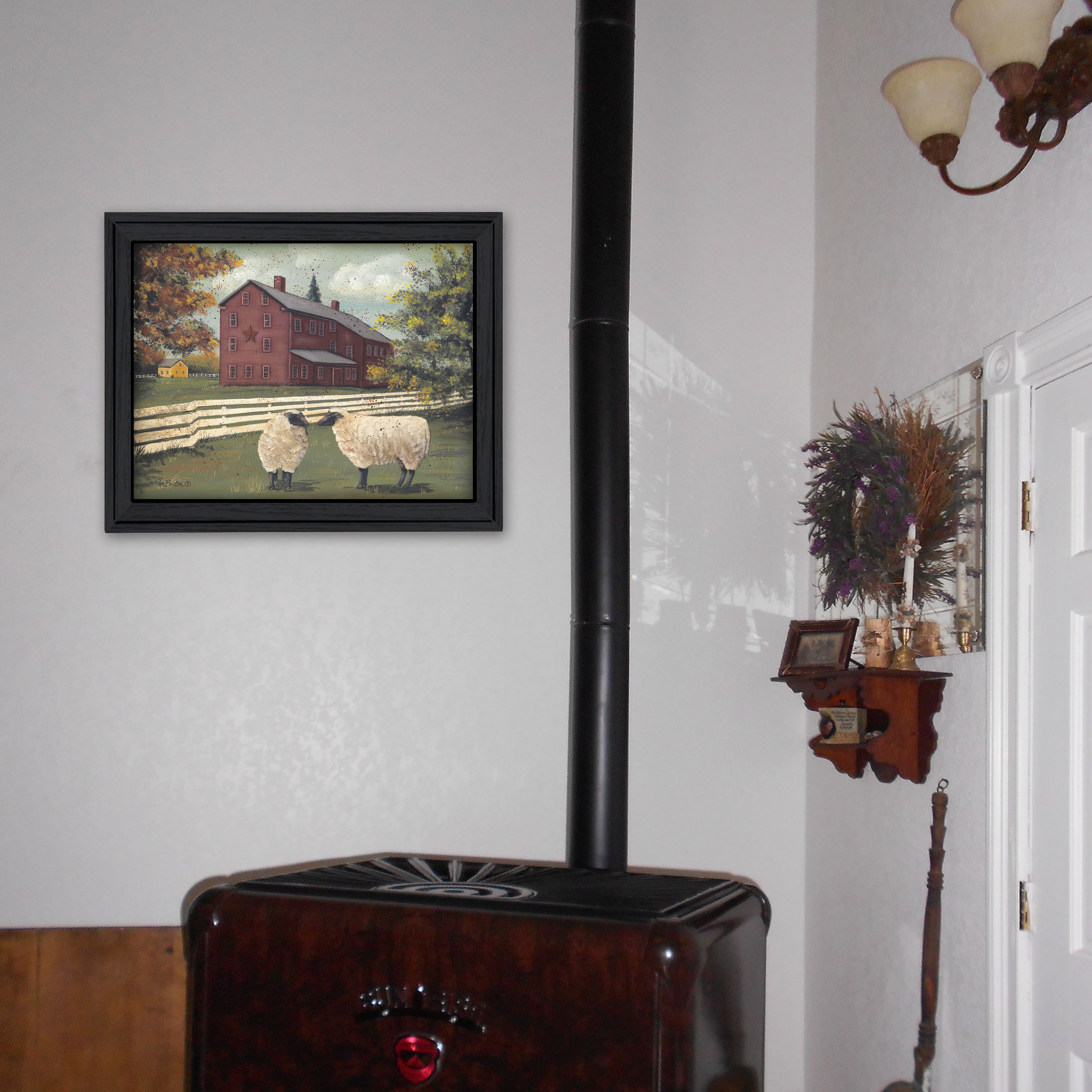 August Grove® Hancock Sheep Framed Wall Art for Living Room, Home Wall ...