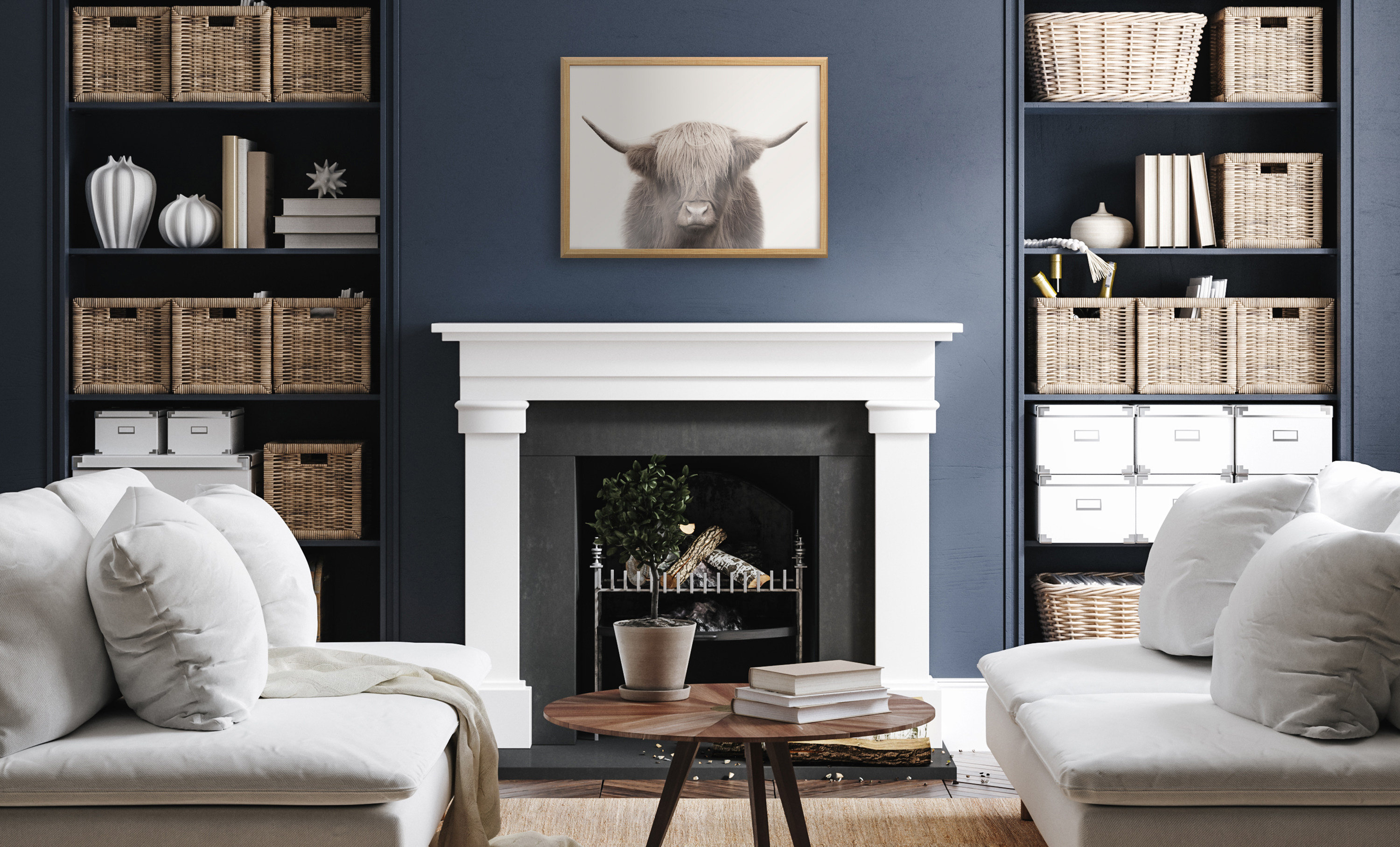 Lark Manor™ Hey Dude Highland Cow - Picture Frame Graphic Art on Glass ...