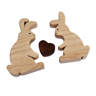 Gracie Oaks Handmade Hopping Love Wood Sculpture (3 Pieces) | Wayfair