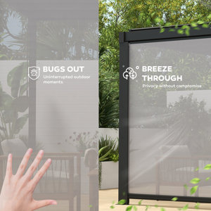 Mirador 80/88S Aluminum Pull Down Privacy Screen for Pergola Accessory ...