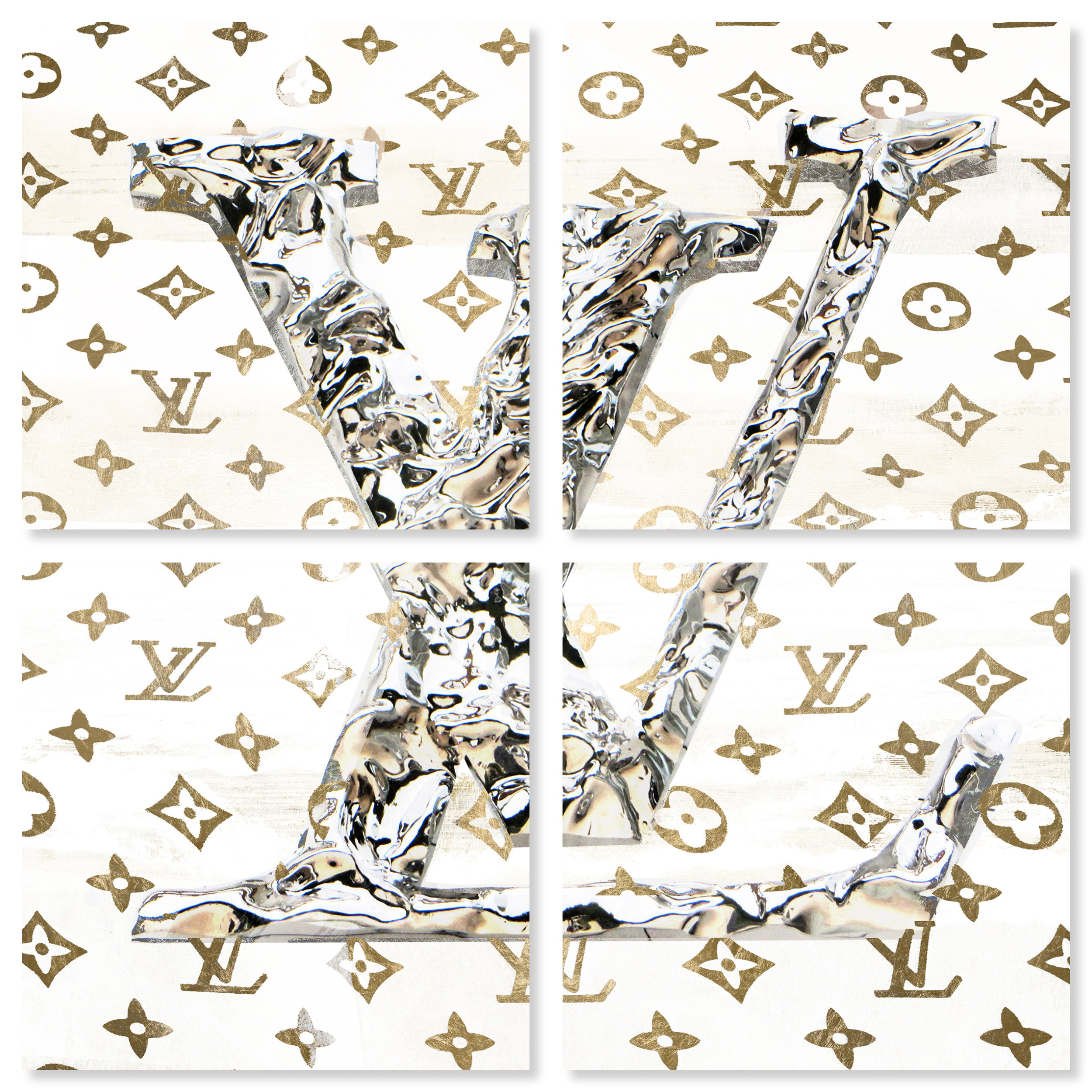 Oliver Gal Fashion " Fashion Monogram Pattern Glam Gold " by Oliver Gal ...