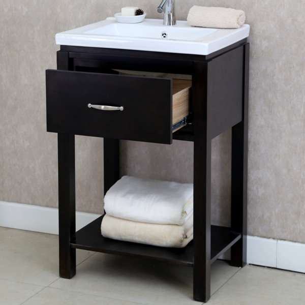 InFurniture 24'' Single Bathroom Vanity with Ceramic Top & Reviews ...