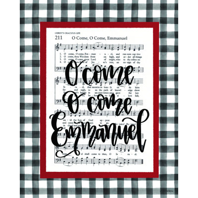 Trinx O Come Emmanuel On Canvas by Imperfect Dust Print | Wayfair