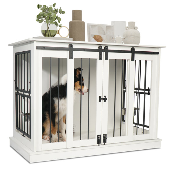 Archie & Oscar™ 47" Dog Cage Furniture With Removable Divider And ...