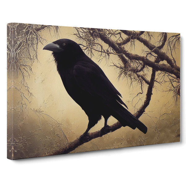 ClassicLiving Splendorous Crow Bird - Wrapped Canvas Print | Wayfair.co.uk
