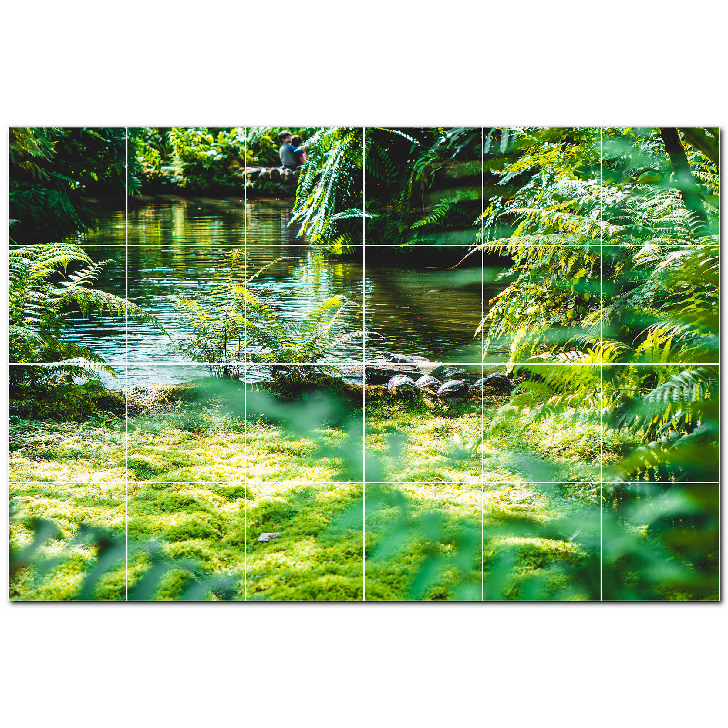 Picture-Tiles.com 72" x 48" Ceramic River Photo Decorative Mural Tile ...