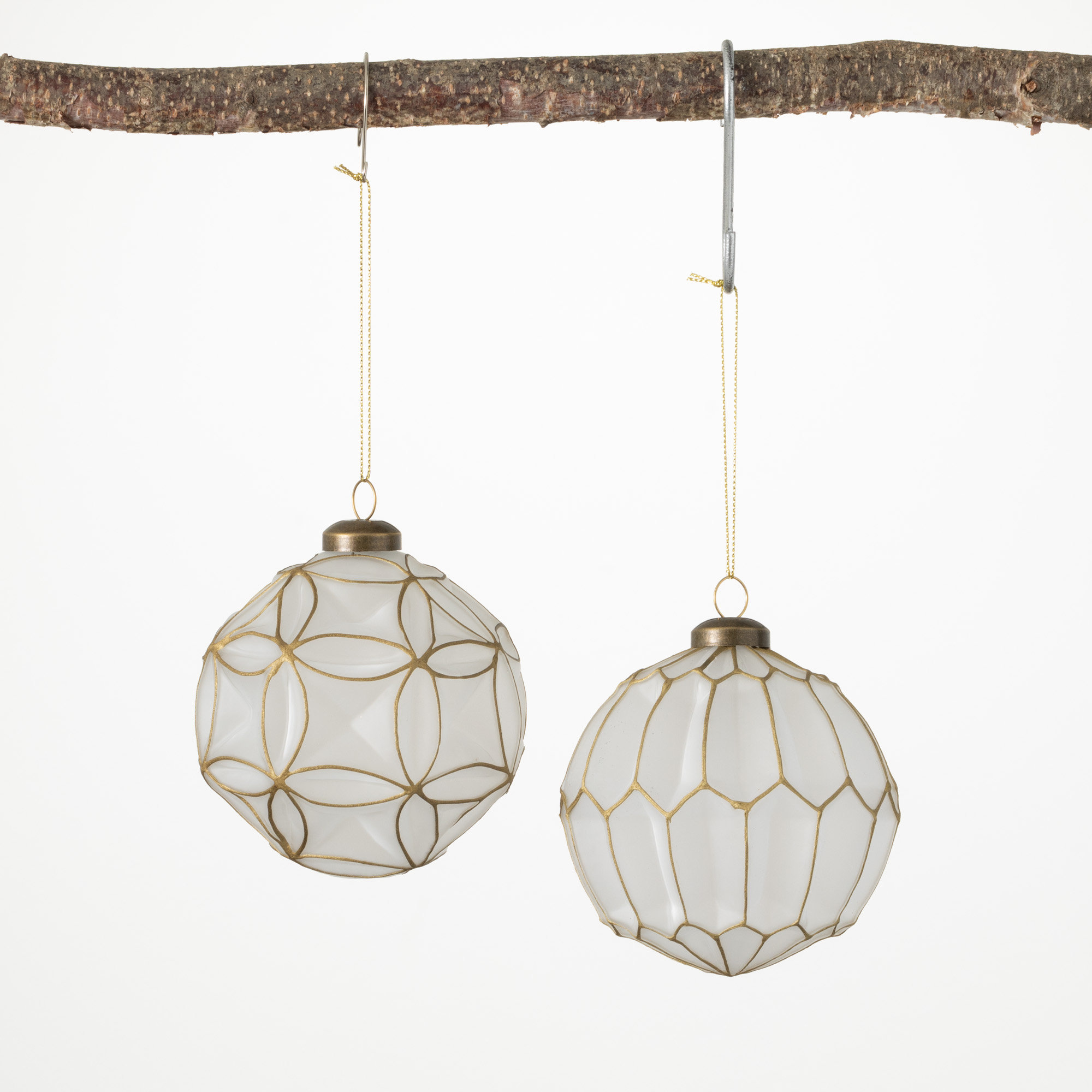 Clover Lane 2 Piece Gilded Elegance Mosaic Ball Ball Ornament Set | Wayfair