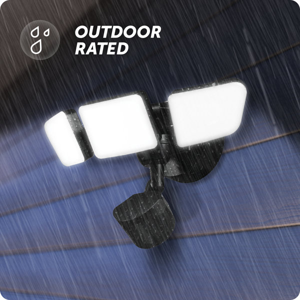 Globe Electric Company LED Outdoor Security Flood Light with Motion ...
