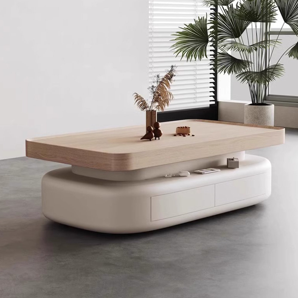 Corrigan Studio® Cream-style modern simple coffee table | Wayfair