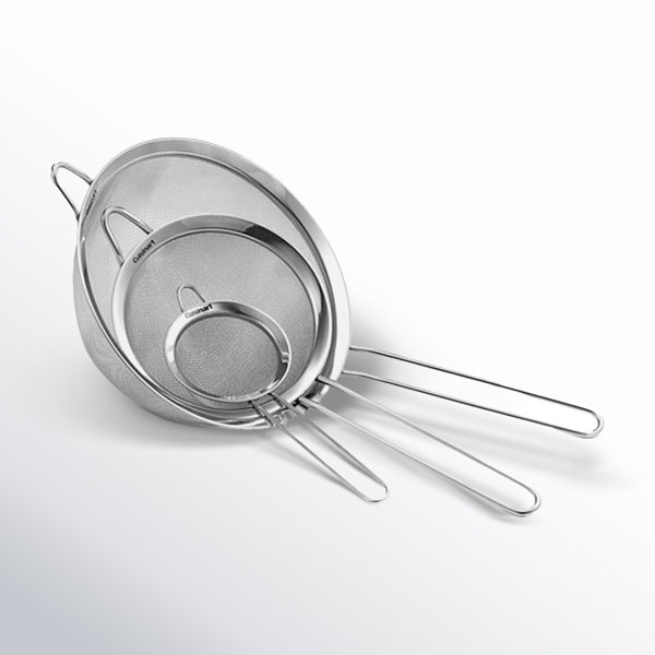 Cuisinart 3 Piece Stainless Steel Mesh Strainer Set for for Sifting ...