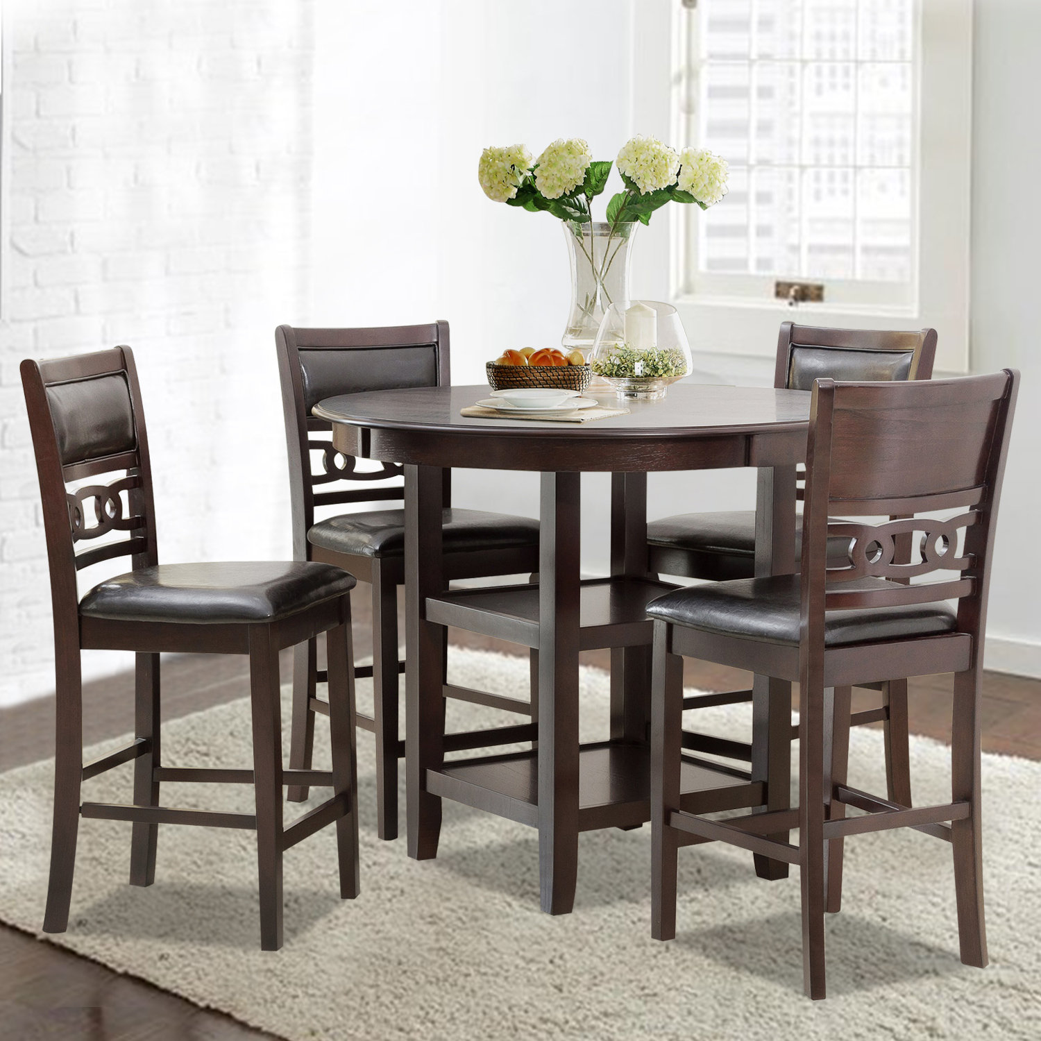 Red Barrel Studio® Rittany 4 - Person Counter Height Dining Set ...
