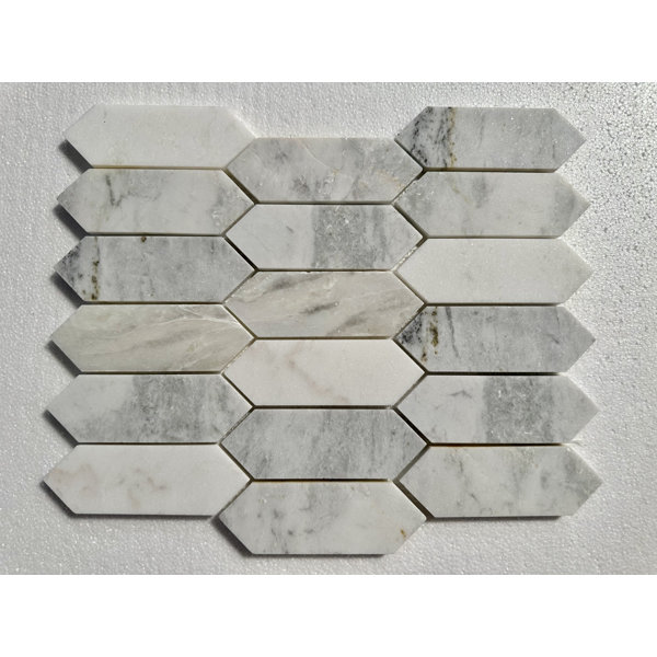 Bloom Stone 2" x 6" Marble Honeycomb Mosaic Wall & Floor Tile & Reviews ...