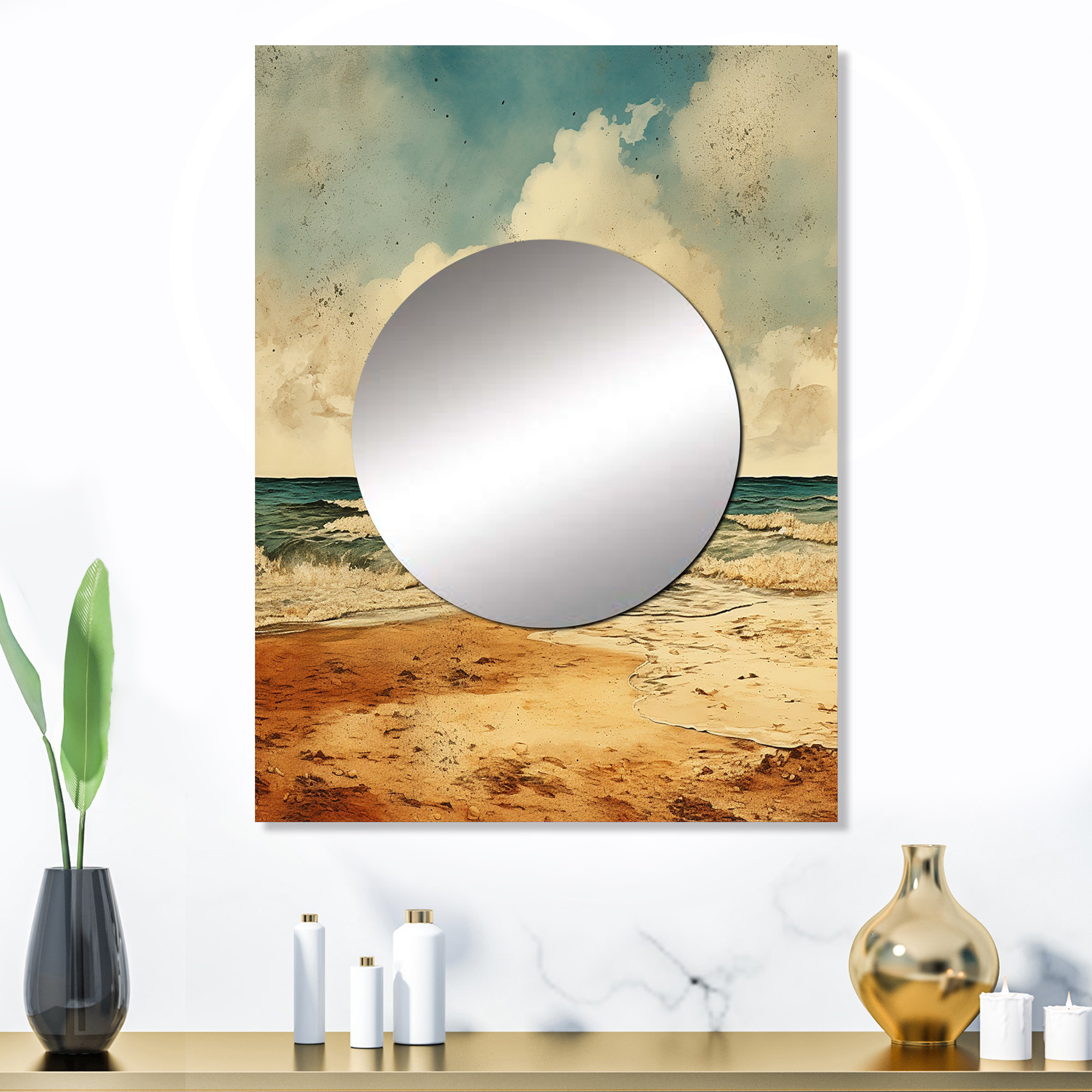 East Urban Home Seelam Vintage Beach Side Scenery II - Beach Sand ...