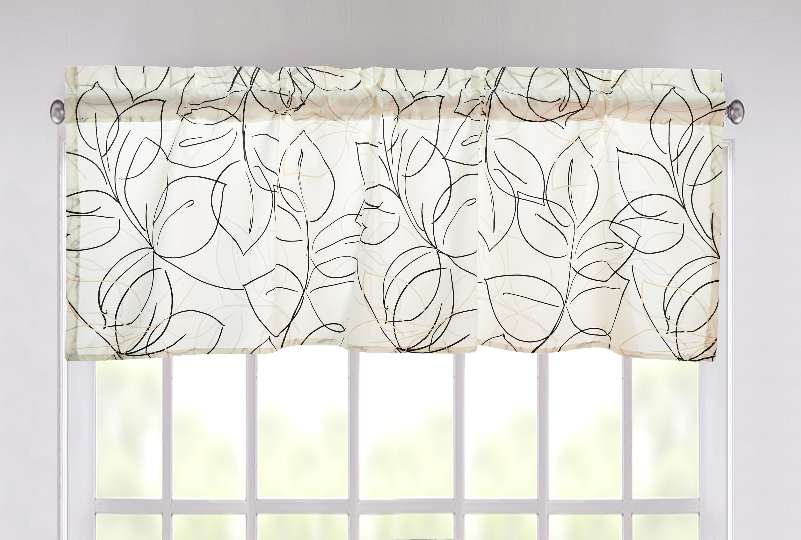 Tache Home Fashion Tailored 52'' Window White Sheer Valance | Wayfair