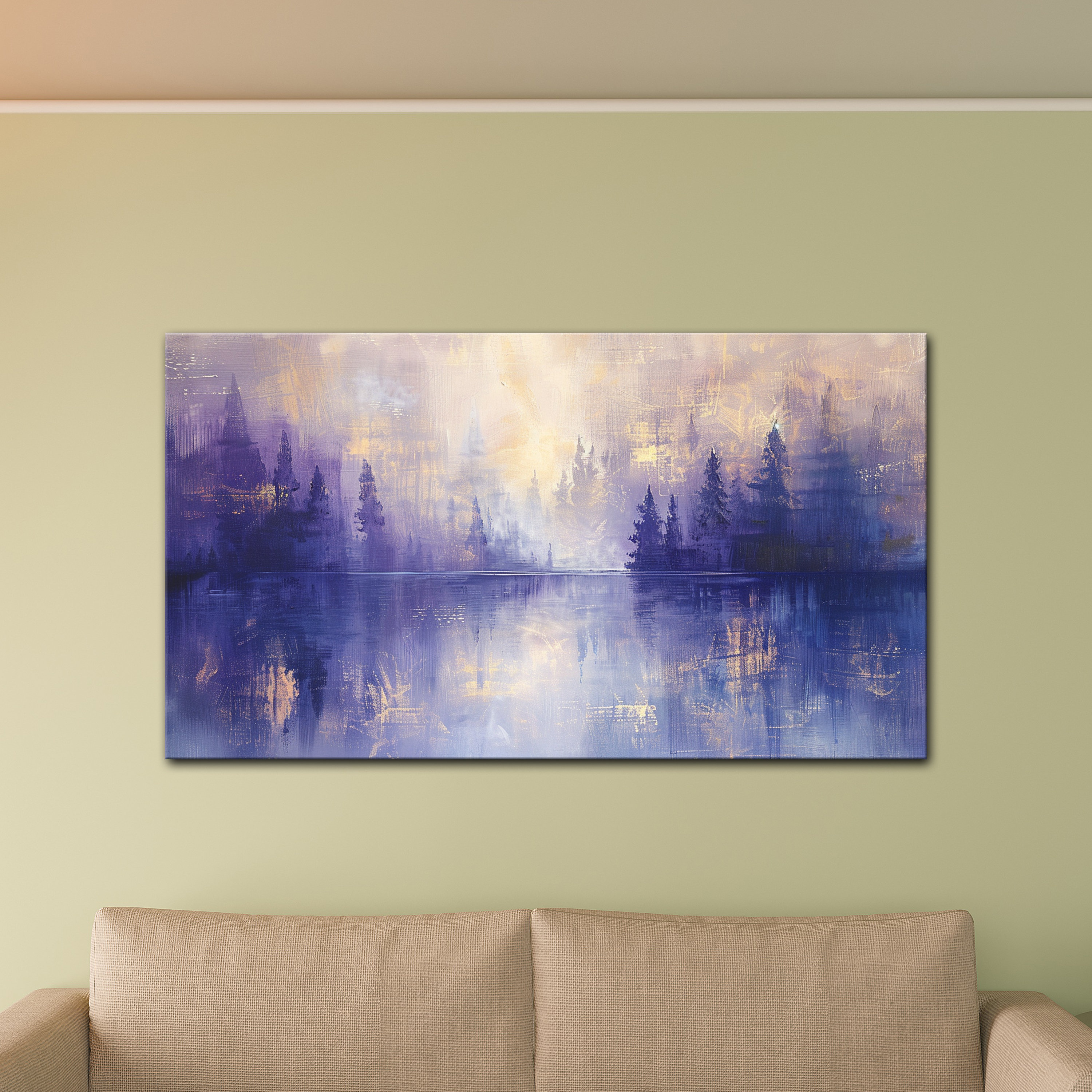 Millwood Pines MORNING AWAKENING: Lake Forest in the Mist Wall Art ...