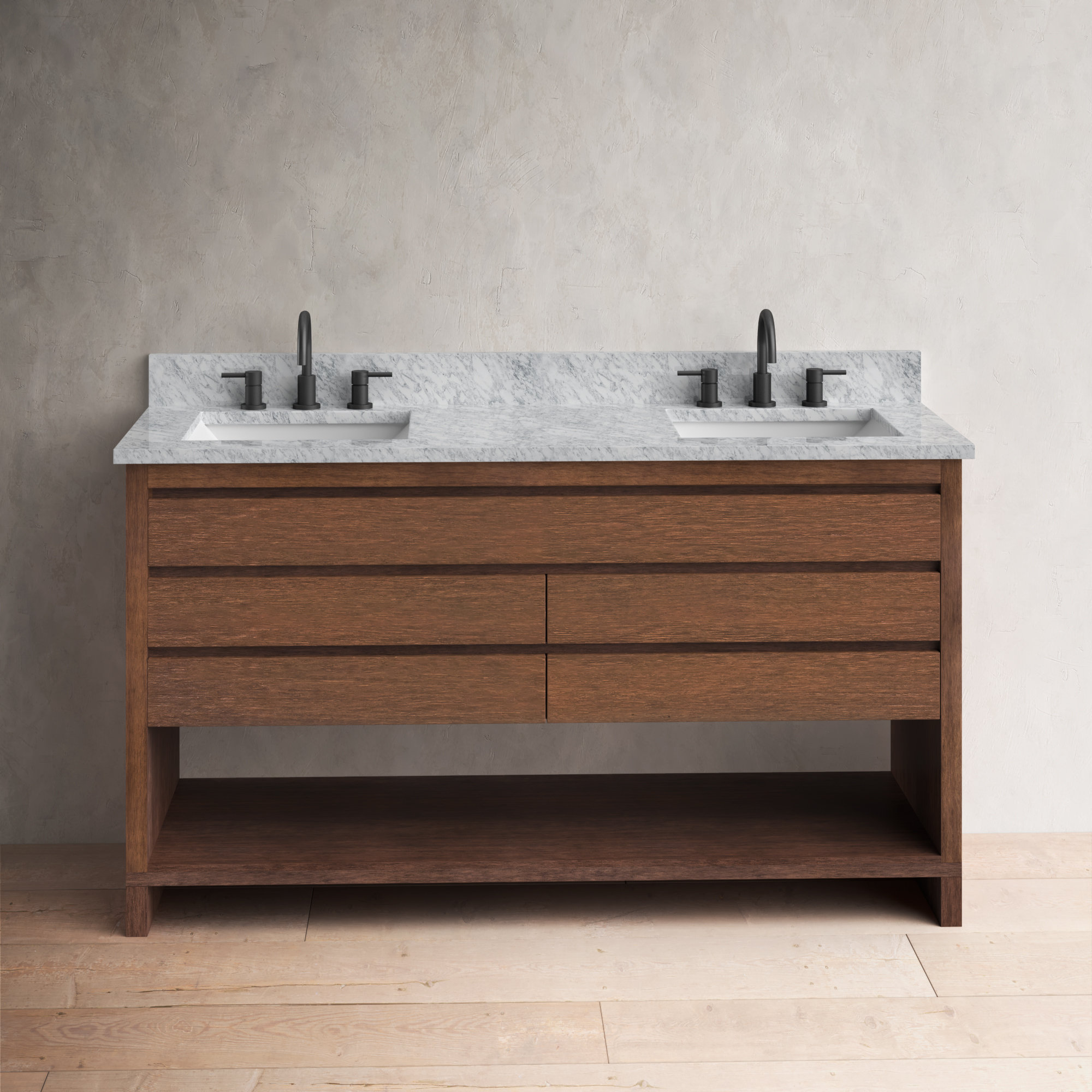 Birch Lane™ Keaton 61" Double Bathroom Vanity Set | Birch Lane