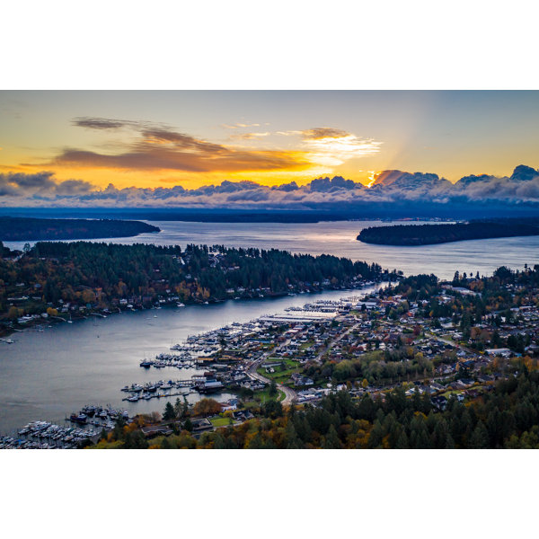 Latitude Run Hemmer Sunrise In Gig Harbor by Clinton Ward - Wrapped ...