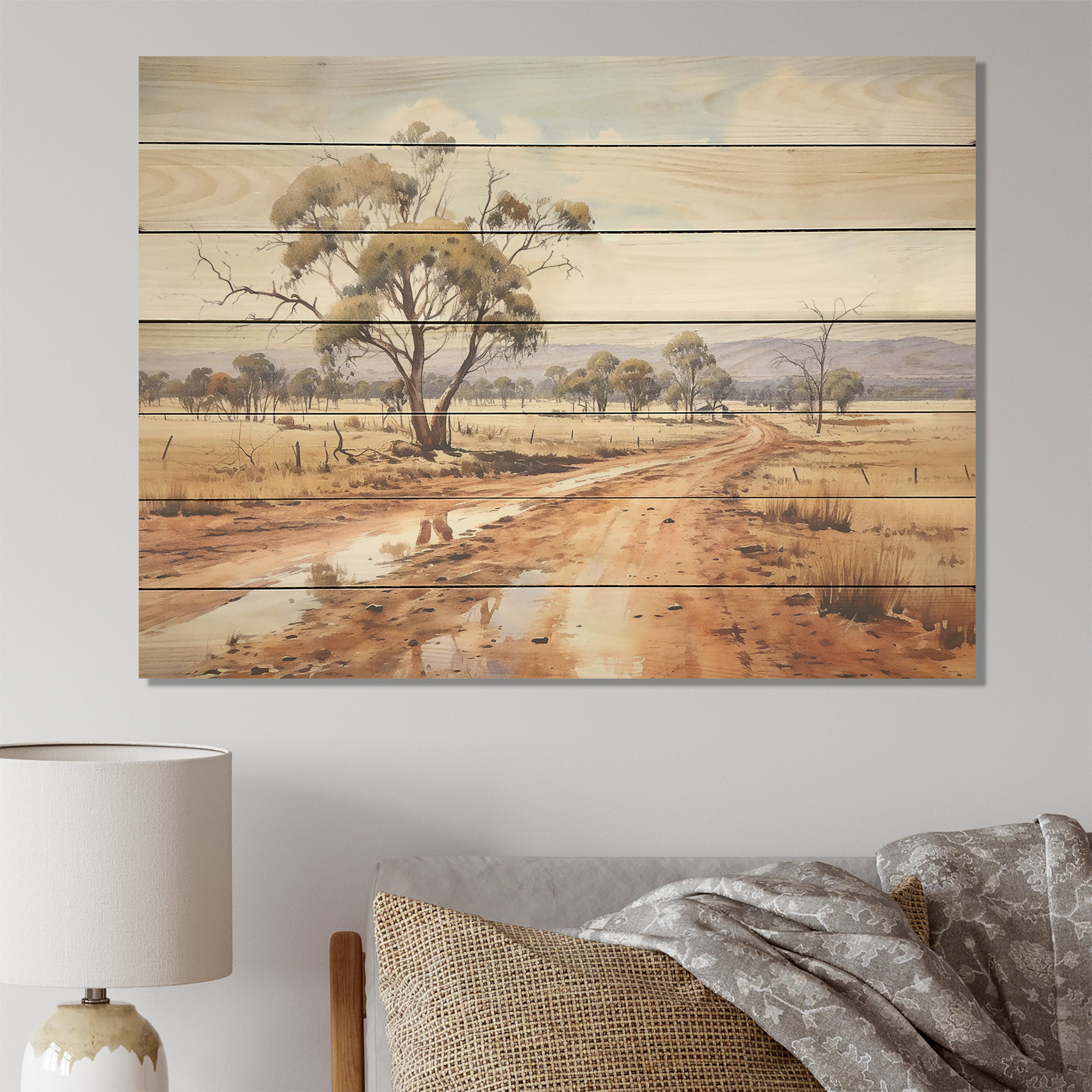 Gracie Oaks Australian Outback Landscape II - Australia On Wood Print ...