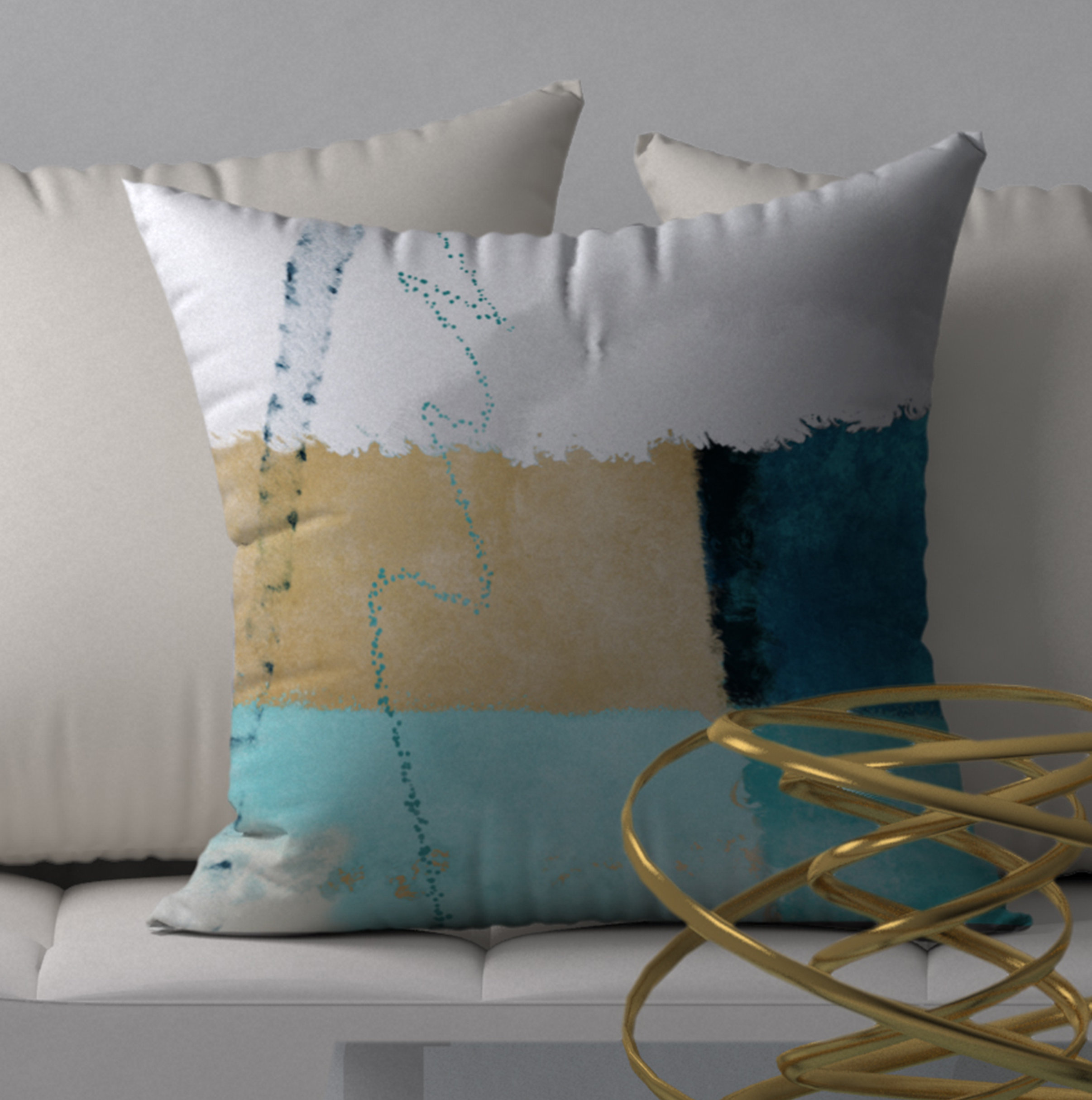 LeRoi Products Fab Abstract Reversible Throw Pillow | Wayfair