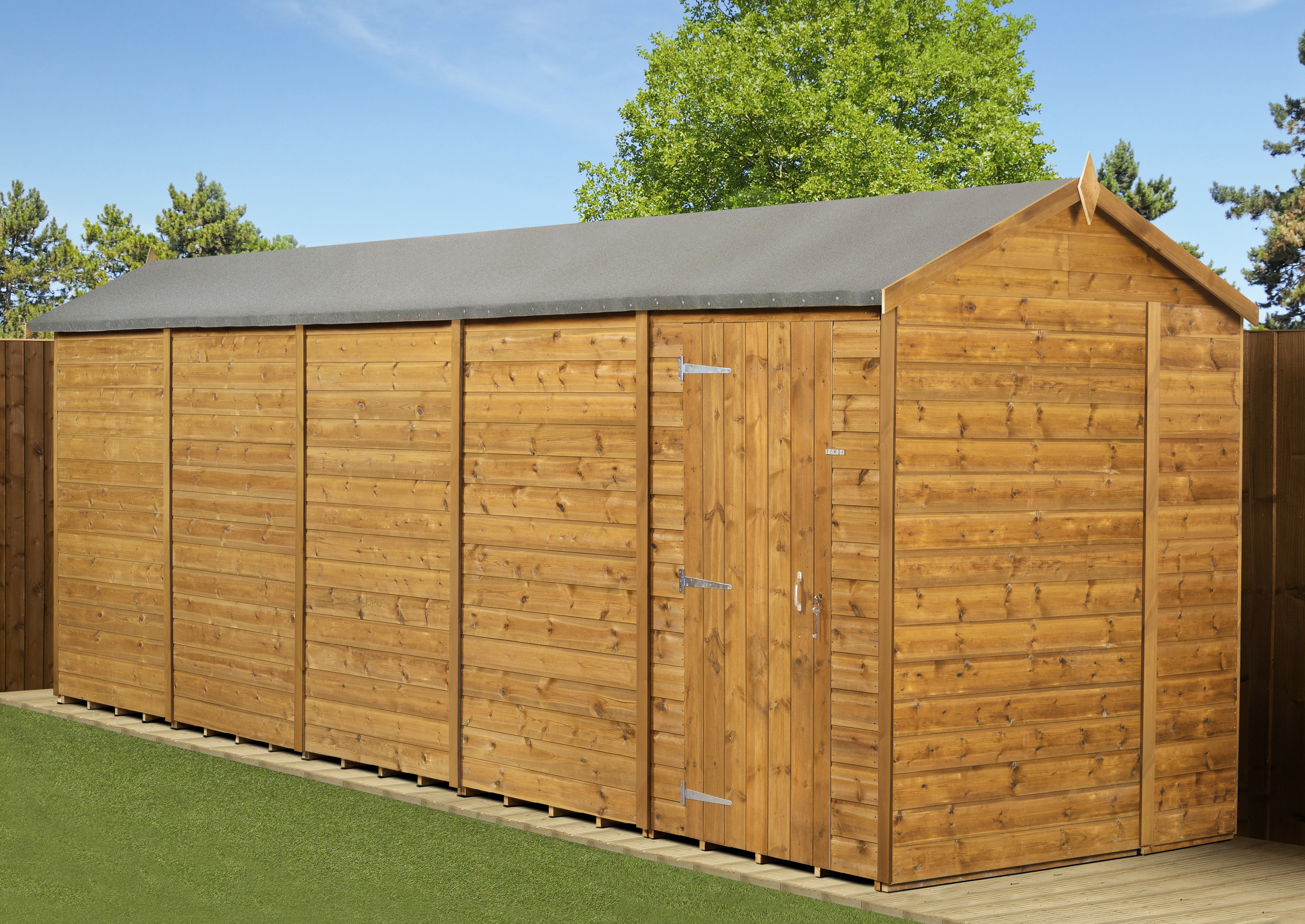 Empire Sheds Ltd Modular Apex Garden Shed 20X6 With Windows | Wayfair.co.uk