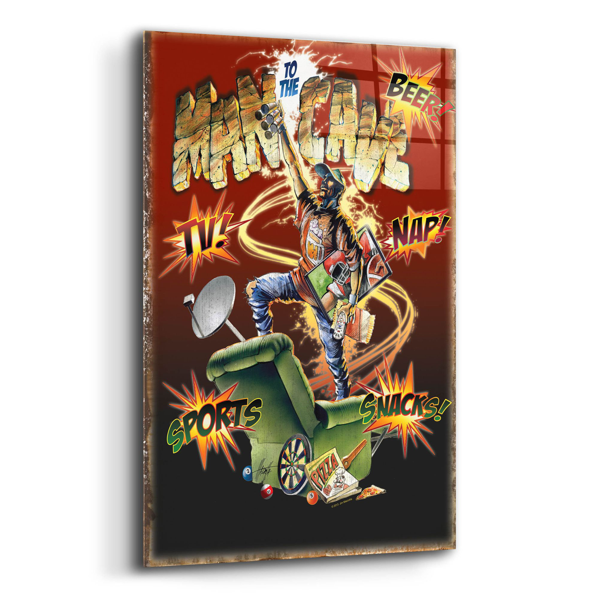 Red Barrel Studio® 'Man Cave' By James Mazzotta, Acrylic Glass Wall Art ...
