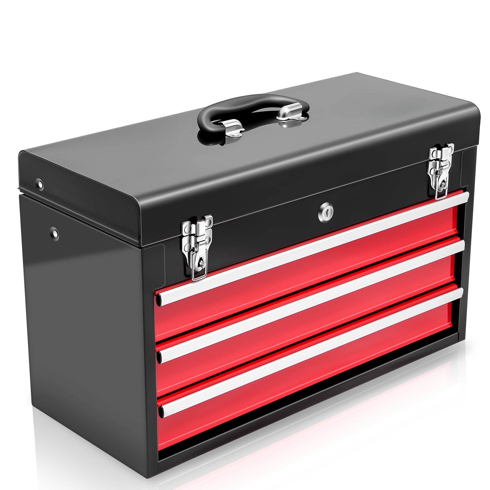 Latitude Run® 20" Portable 3 Drawer Tool Box, Tool Chest Toolbox ...