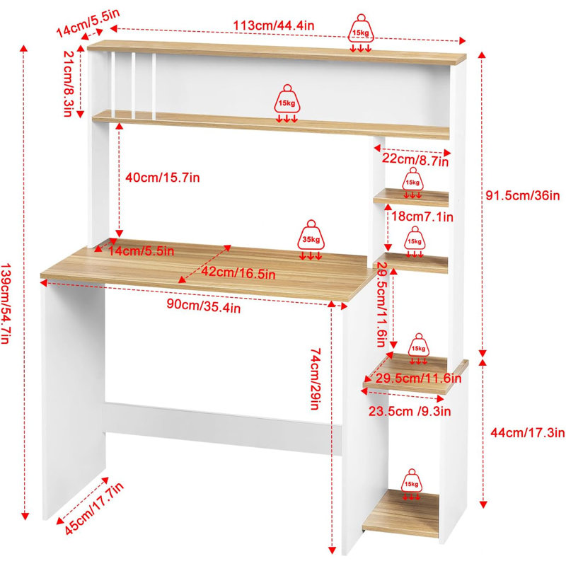 17 Stories Raelee Desk & Reviews | Wayfair.co.uk