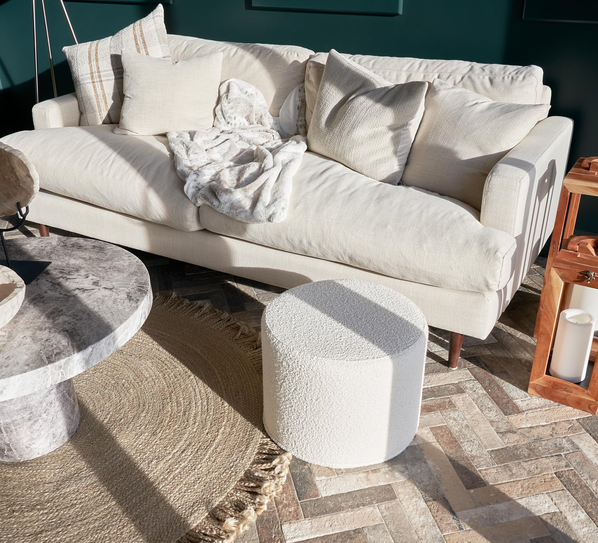 Mercer41 Beautiful Boucle Pouf Ottoman | Wayfair