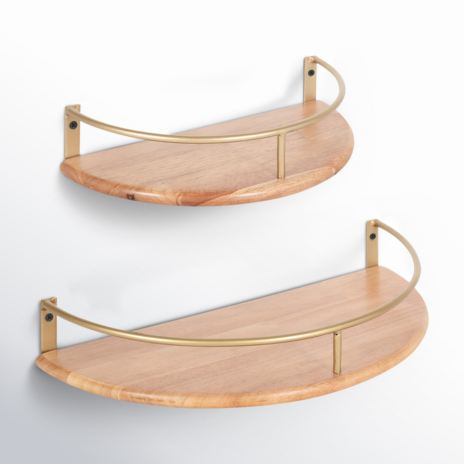 Joss & Main Haden Half Moon 2 Piece Floating Shelf Set & Reviews | Wayfair