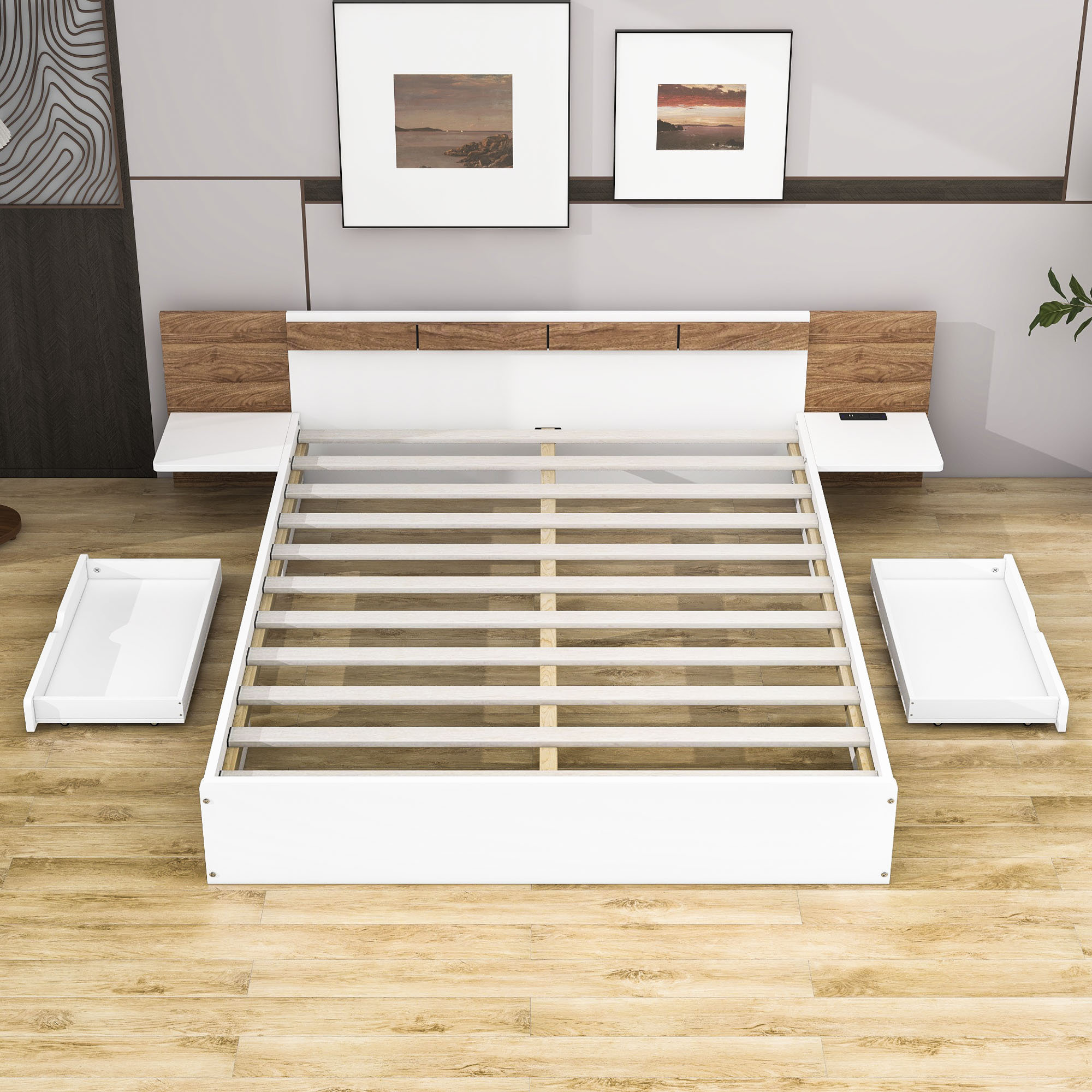 Ebern Designs Meztli Queen Storage Platform Bed | Wayfair
